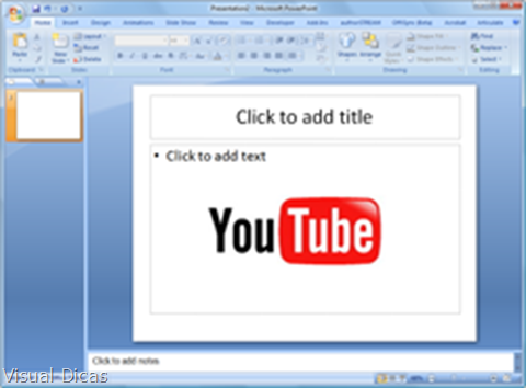 Aprenda a colocar o YouTube no PowerPoint ~ Visual Dicas